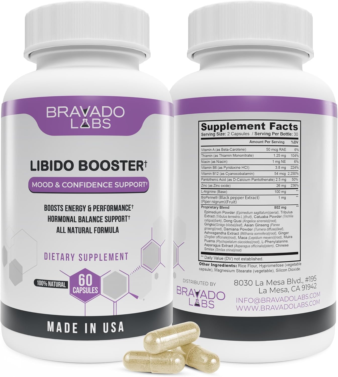 Amazon.com: Bravado Labs Libido Enhancer Supplement - Female Libido ...