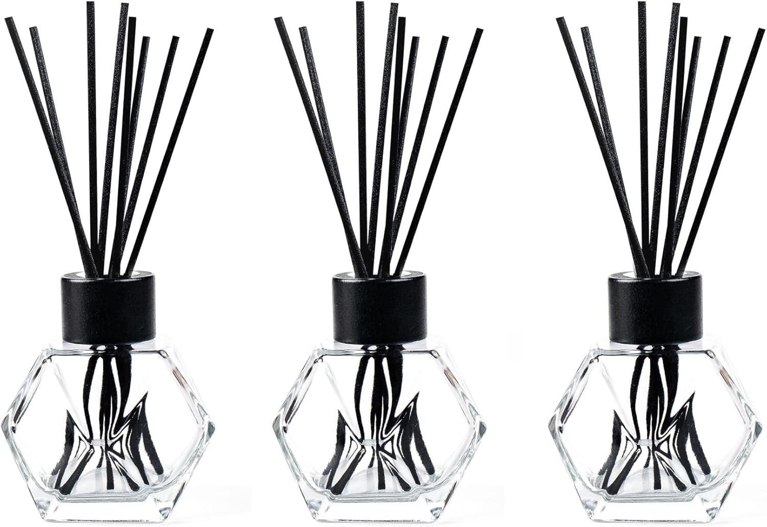 Gala Houseware Glass Bottle Diffusers for Essential Oils, Set of 3 ...