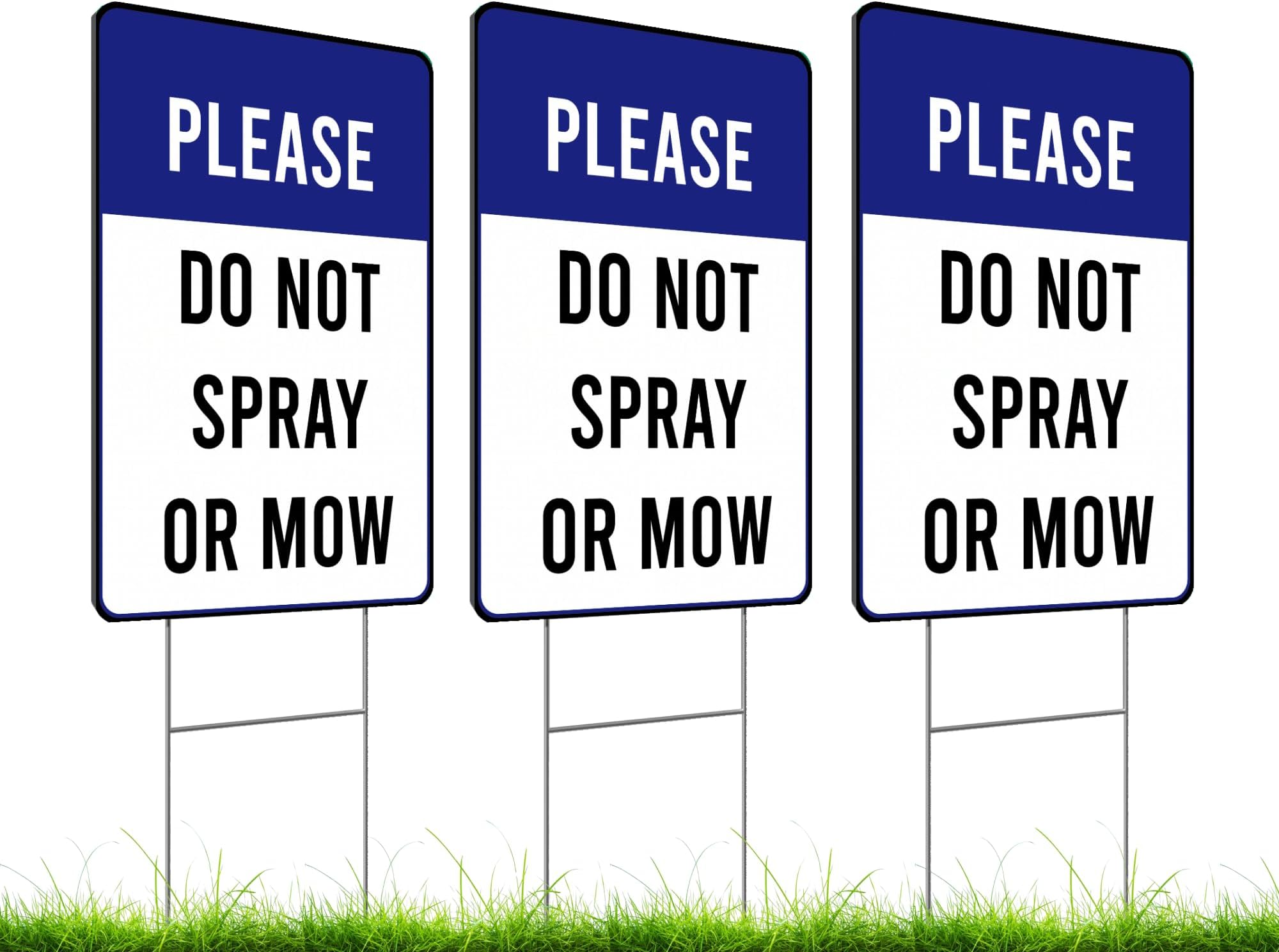 Amazon.com : Please Do Not Spray Or Mow Outdoor Metal Sign 8x12 inches ...