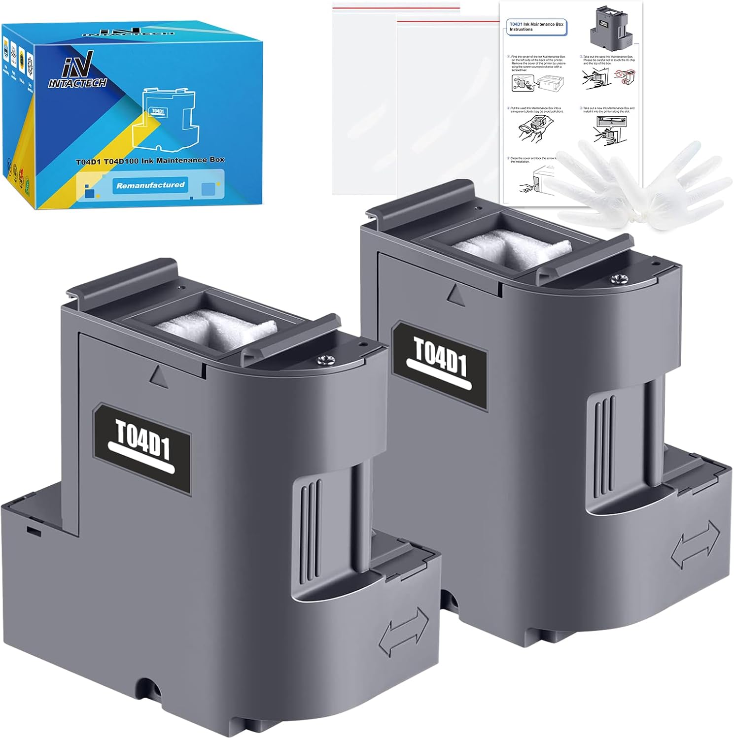 Amazon.com: IN INTACTECH T04D1 Ink Maintenance Box (T04D100 / EWMB2 / E ...