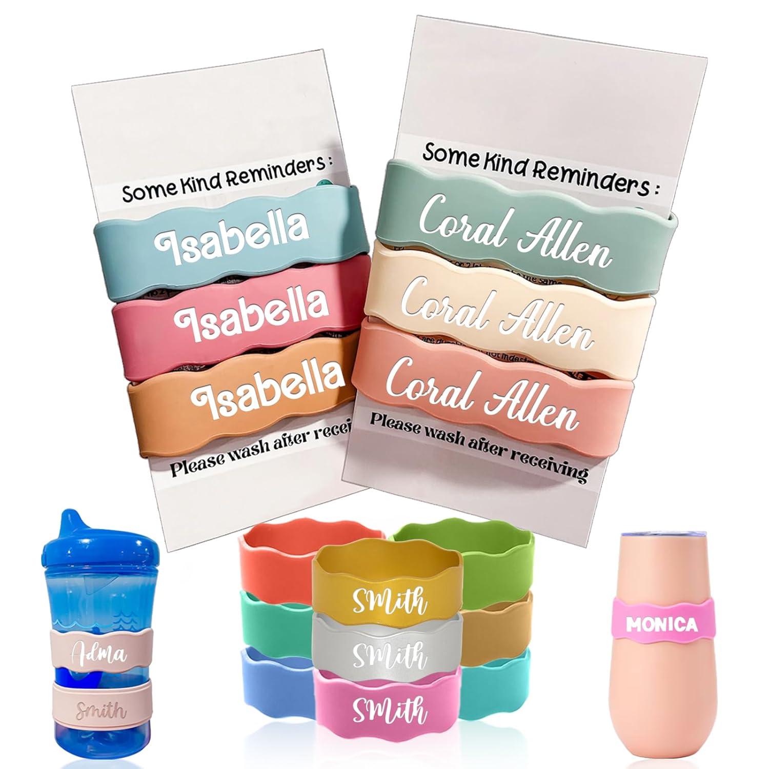 Amazon.com: 3 Piece Personalized Water Bottle Labels, Customized ...