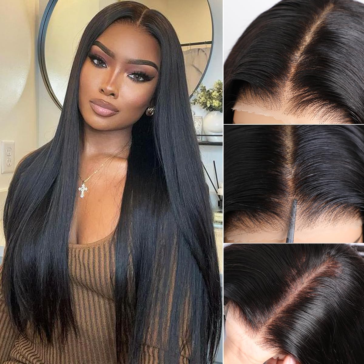 Maxine HD Lace Glueless Wig Wear and Go Brazilian Straight Lace Wigs ...