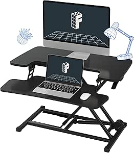 Amazon.com: FLEXISPOT Height Adjustable 32in Standing Desk Converter ...