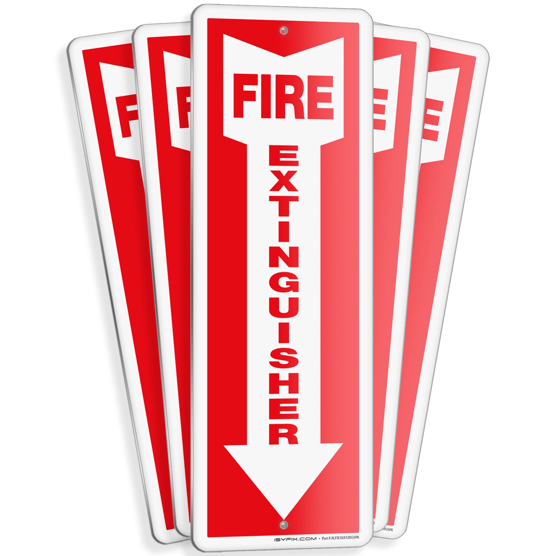 Snapklik.com : iSYFIX Reflective Fire Extinguisher Aluminum Signs 5 ...