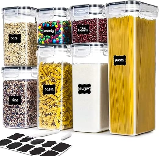 66% Boîte de Rangement, Bocaux Rangement de Cuisine Lot de 7, Boite ...