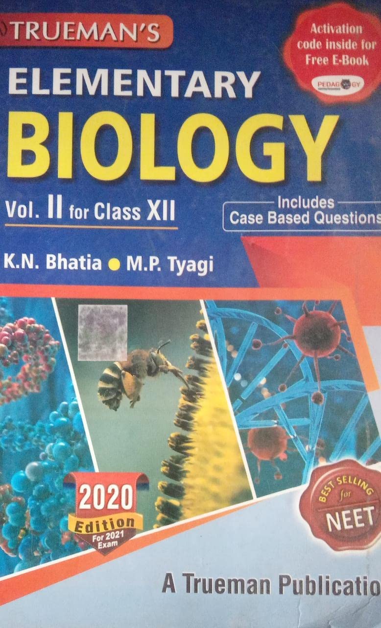 Trueman's Elementary Biology Vol 2 Class 12 by KN Bhatia (Second Hand ...
