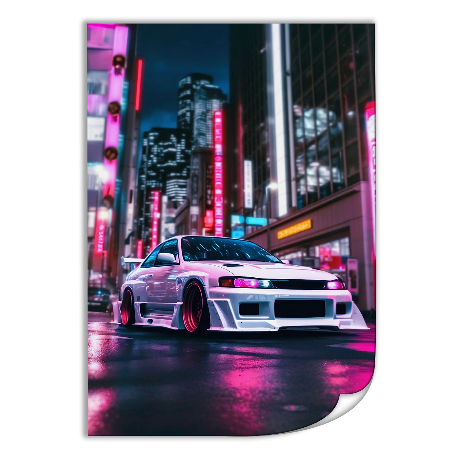 Amazon.com: Japanese Neon Tokyo Drift Jdm Car S15 Car Posters for Room ...