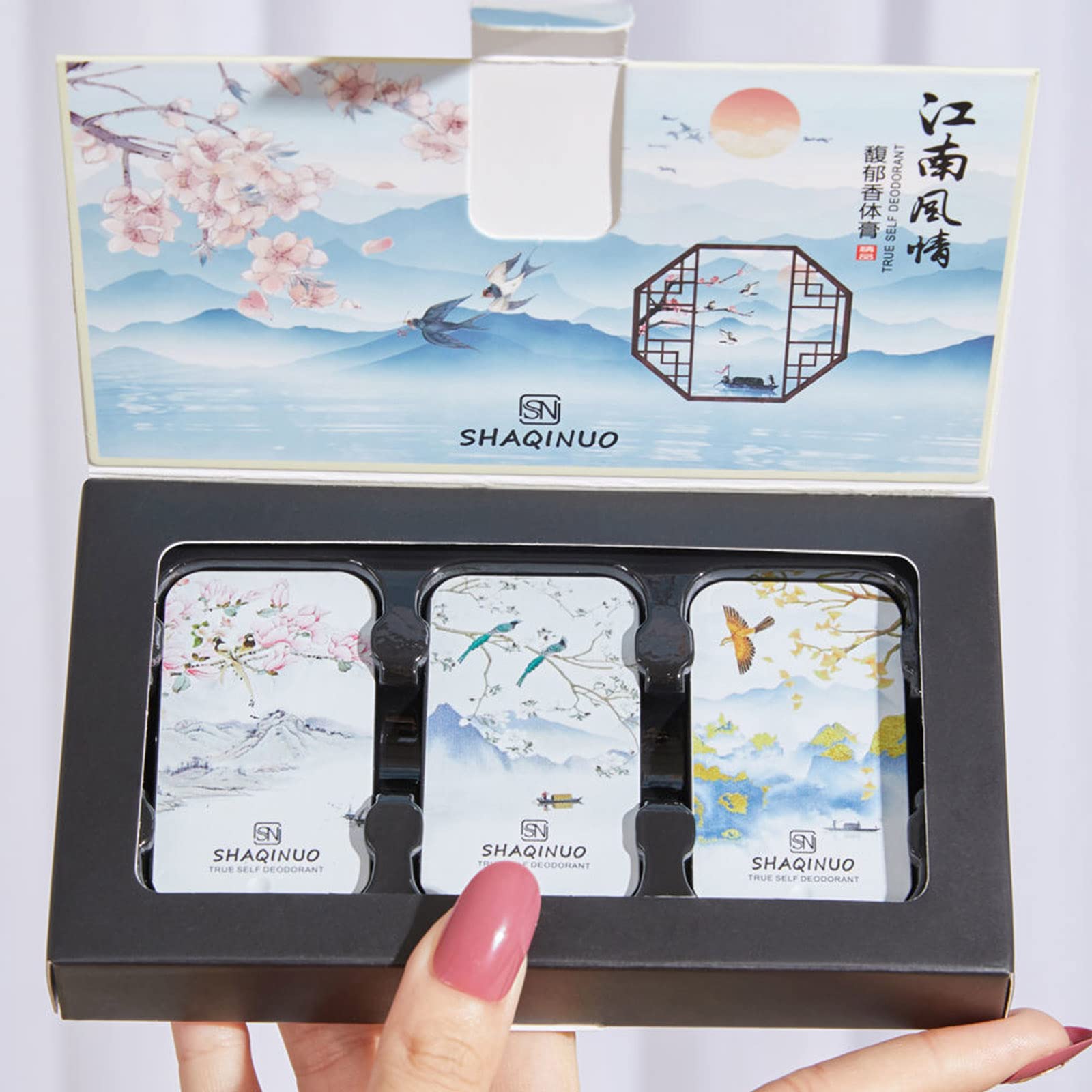 Grospe 3PCS Solid Balms Set Solid Perfume Portable Pocket Balm Perfume ...