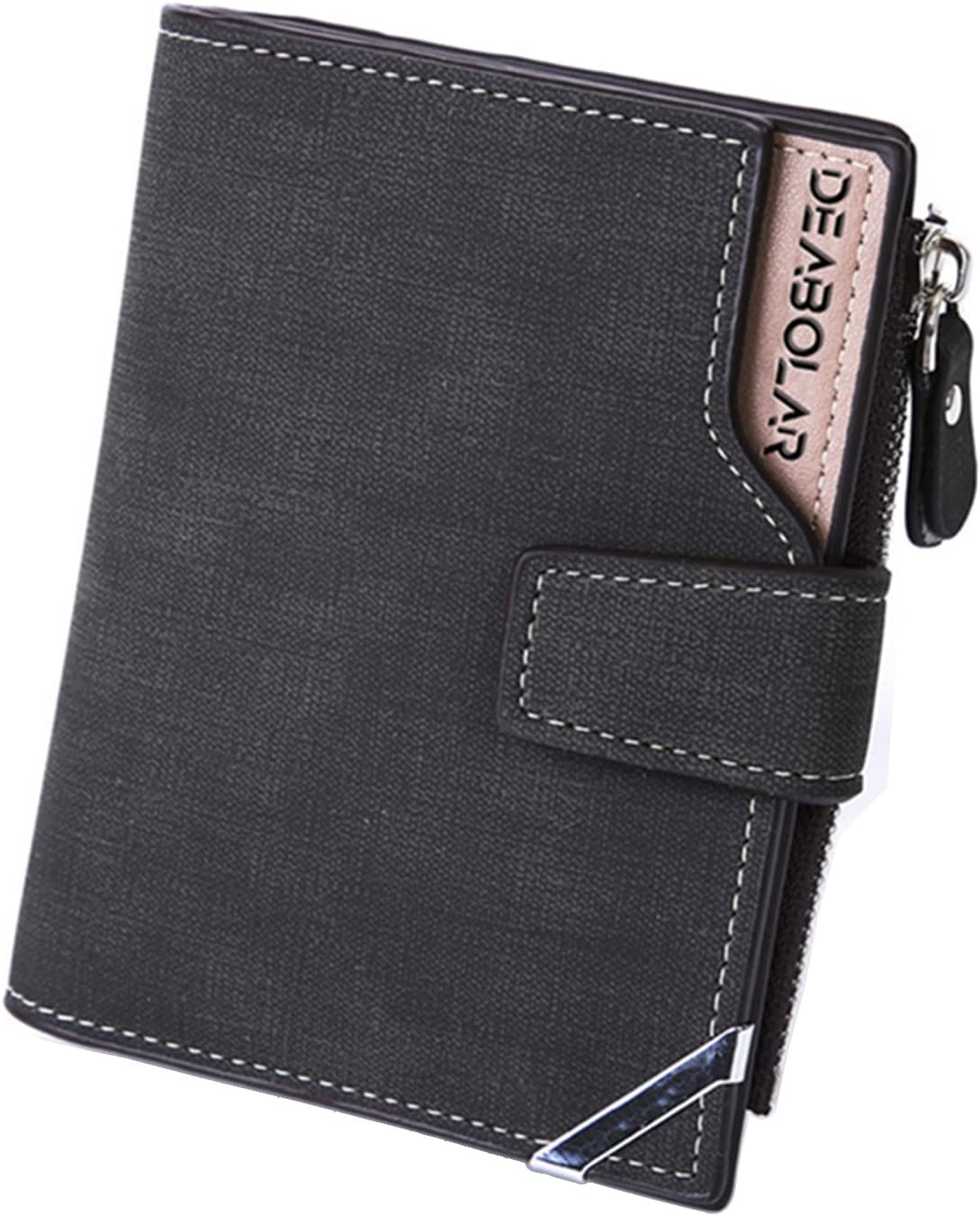 Amazon.com: Vintage wallet for men- Casual vintage canvas grain mens ...