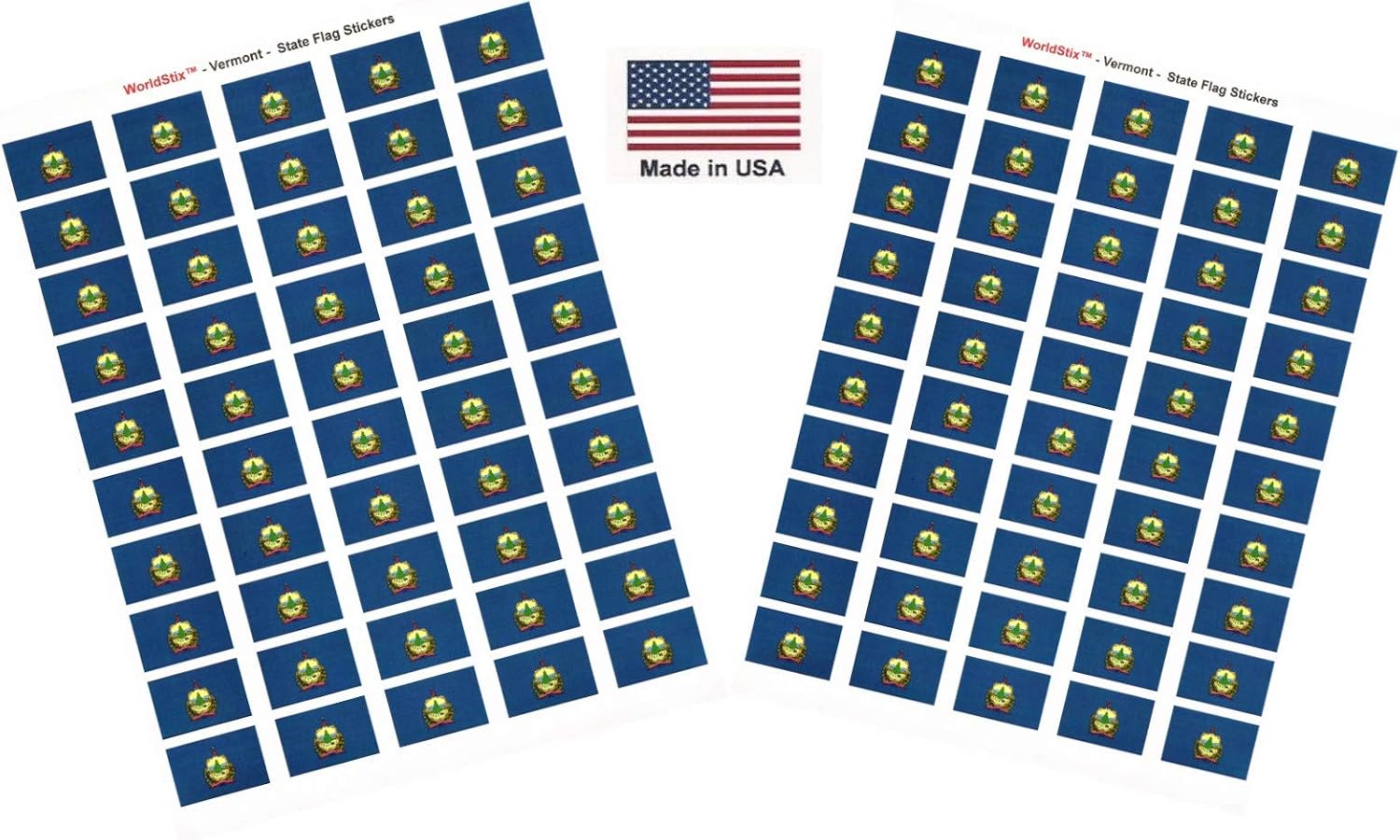 Amazon.com - 100 Vermont Flag Stickers; 1.5" x 1" Made in America Self ...