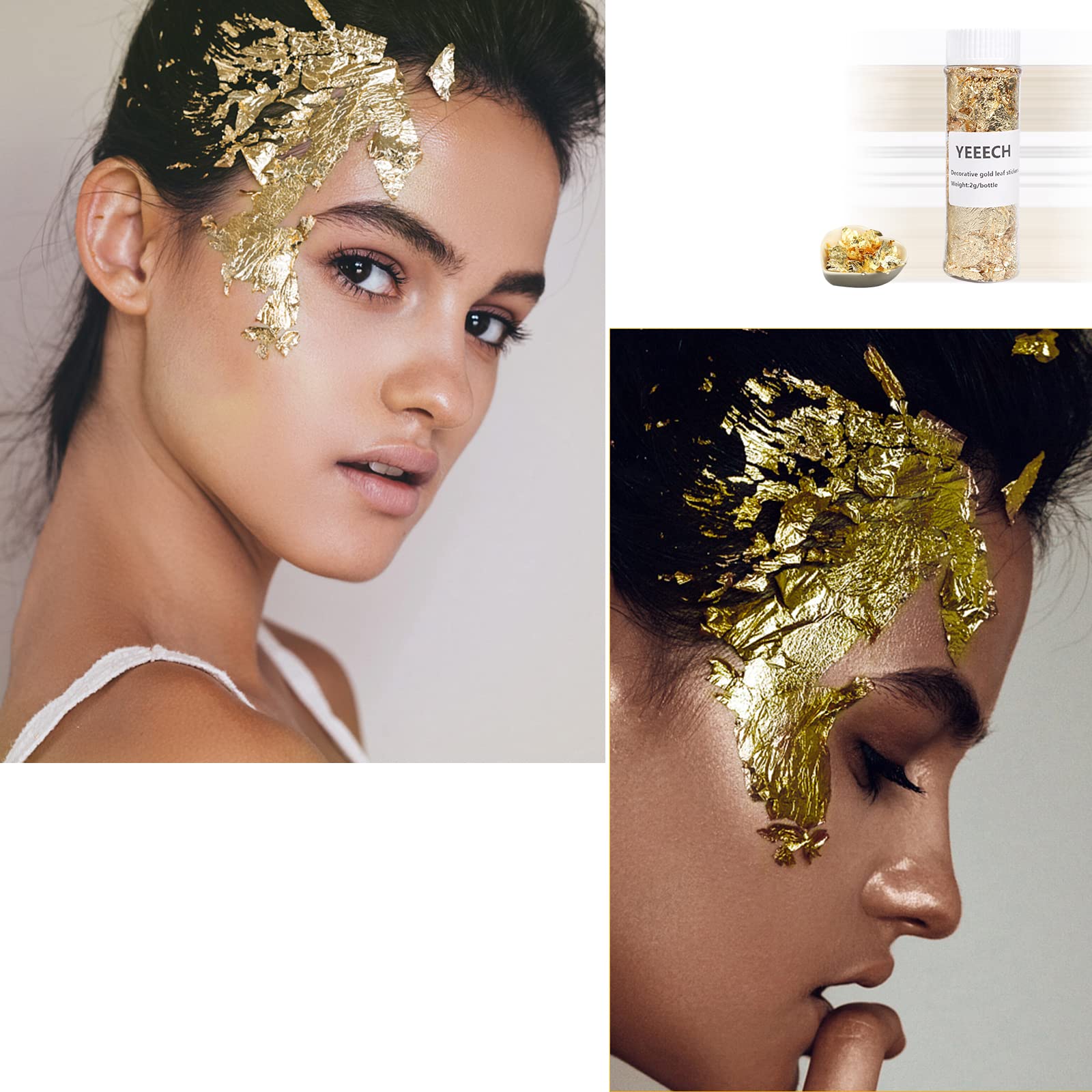Gold Leaf Eye Makeup