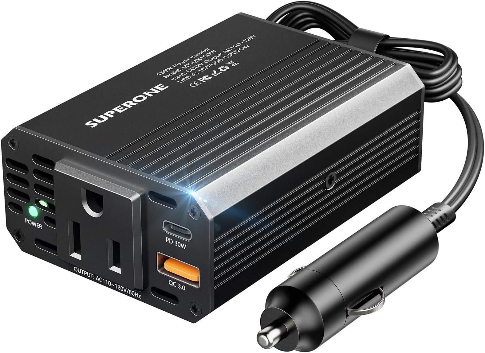 Amazon.com: Car Power Inverter Baseus PD3.0 USB C Fast Charger AC ...