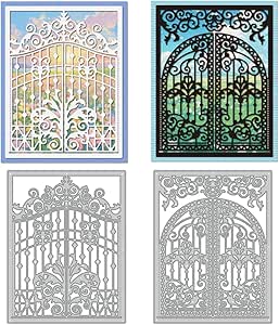 DELORIGIN Openable Gates Cutting Dies Card Making Die Stencil Victorian ...