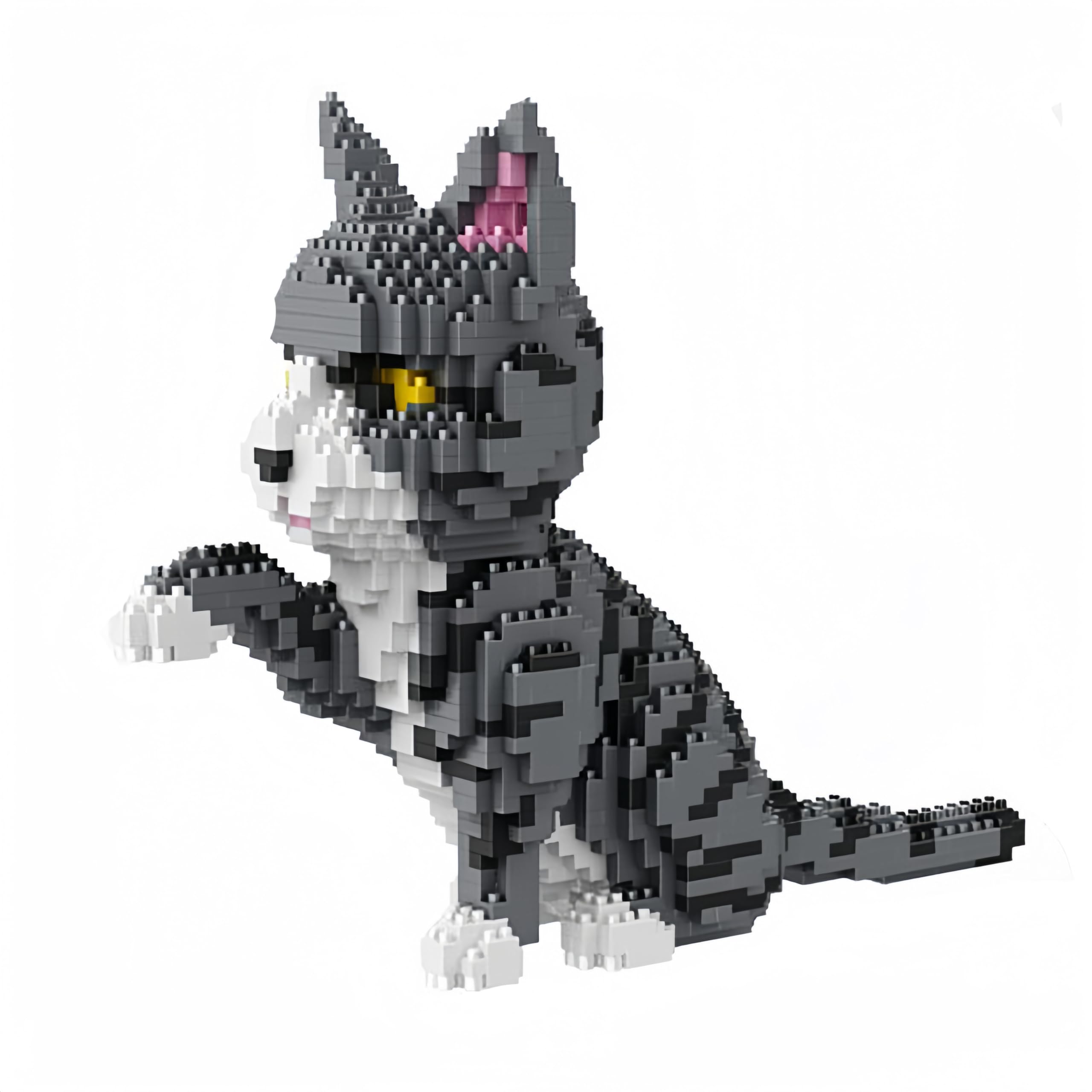 Amazon.com: alltogetho Friendly Tabby Cat Model Micro Mini Building ...