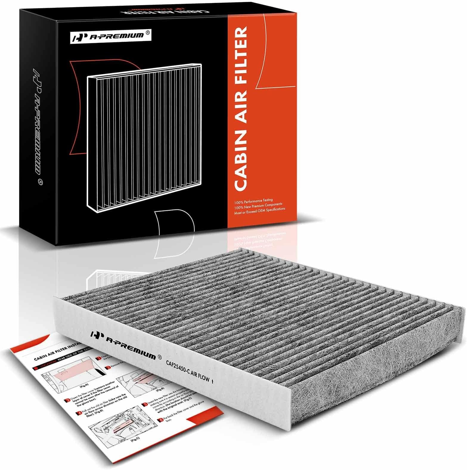A-Premium Cabin Air Filter with Activated Carbon Compatible with ...