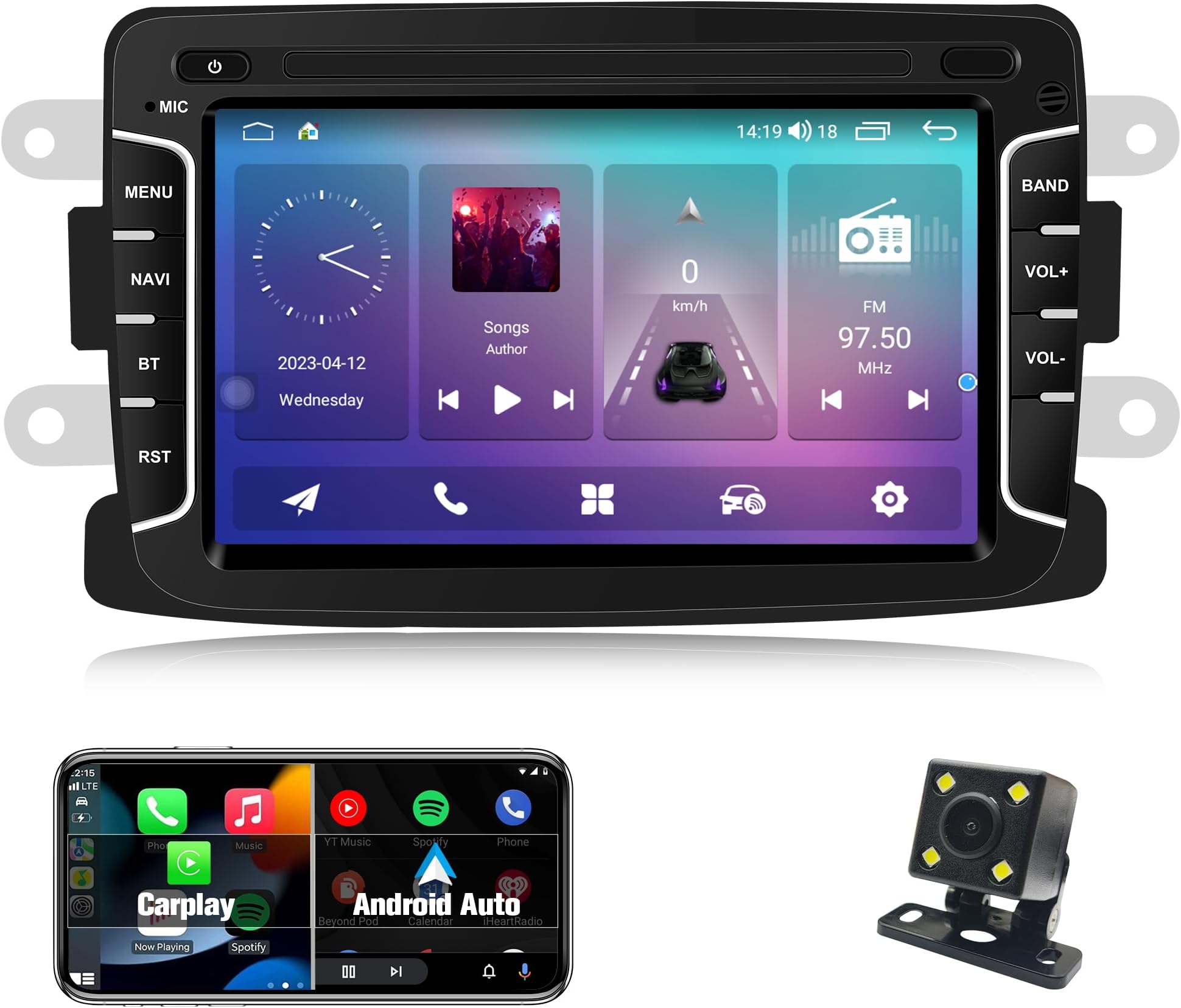 OVRICH Android Autoradio für Renault Dacia Duster Sandero Logan Dokker ...