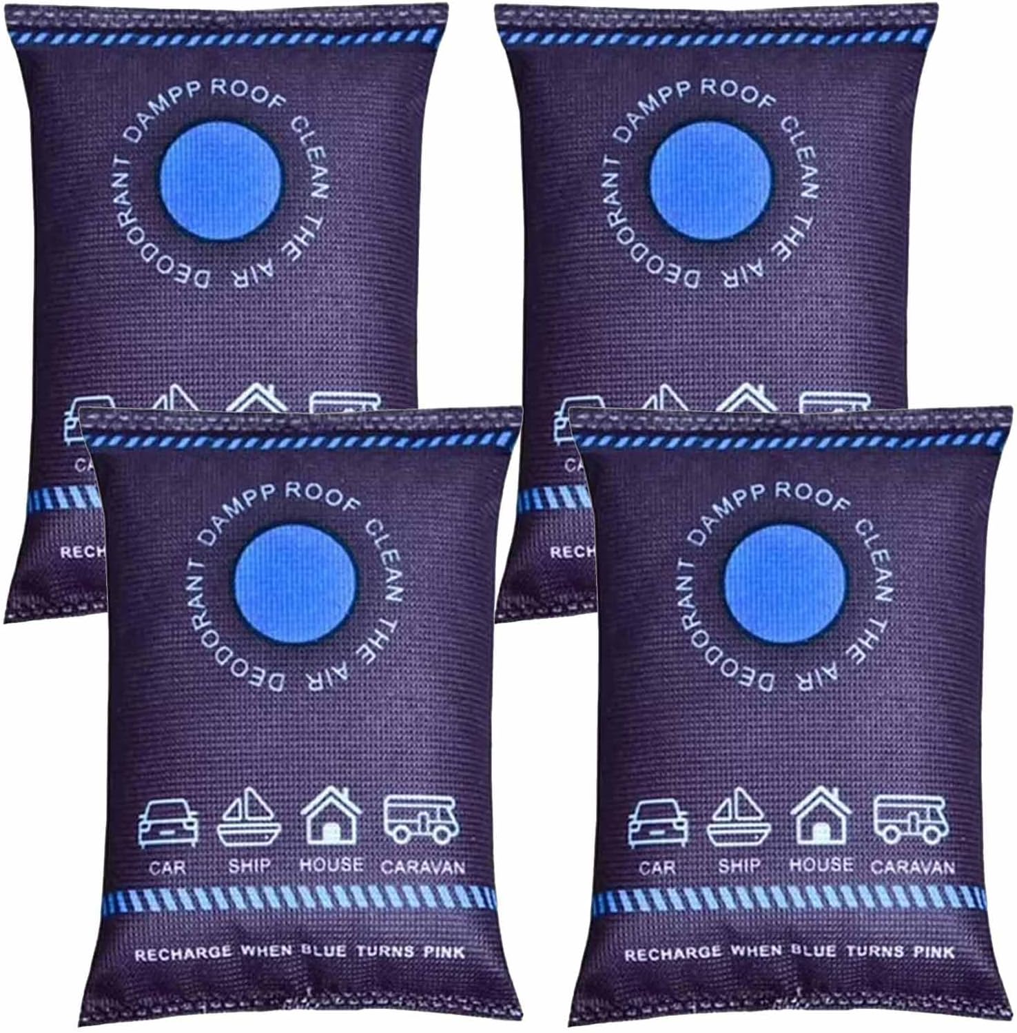 Car Moisture Absorber Bags, Reusable Dehumidifier Bags, Portable ...