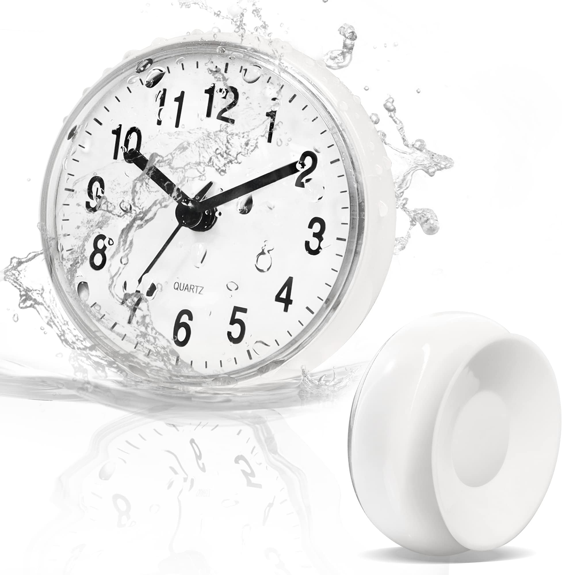 Amazon.com: Betus Waterproof Bathroom Shower Clock with Large Suction Cup - Silent, Water Proof ...