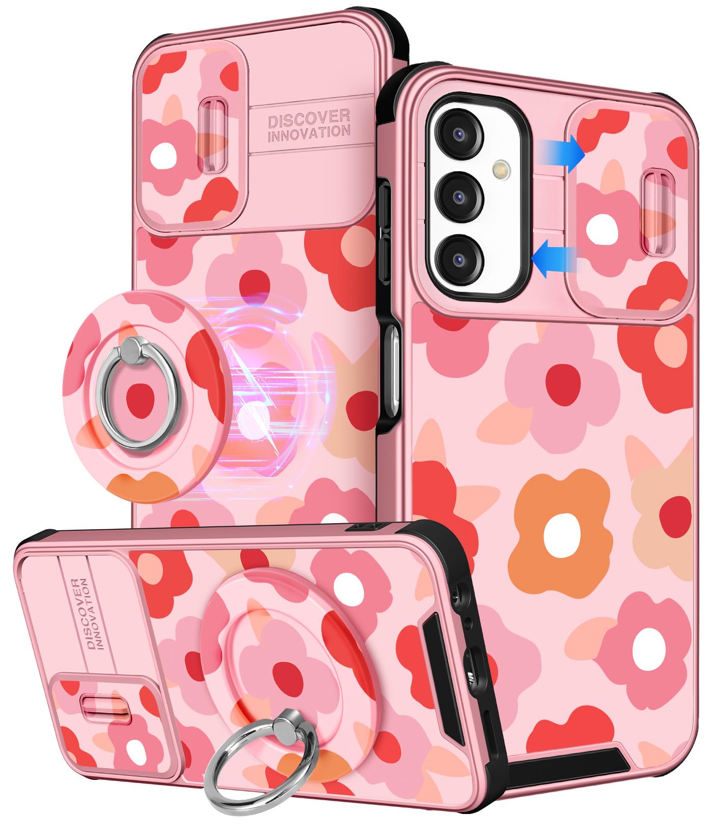 Amazon.com: Buleens for Samsung Galaxy A15 5G Phone Case 6.5 Inch - with Ring Stand & Camera ...