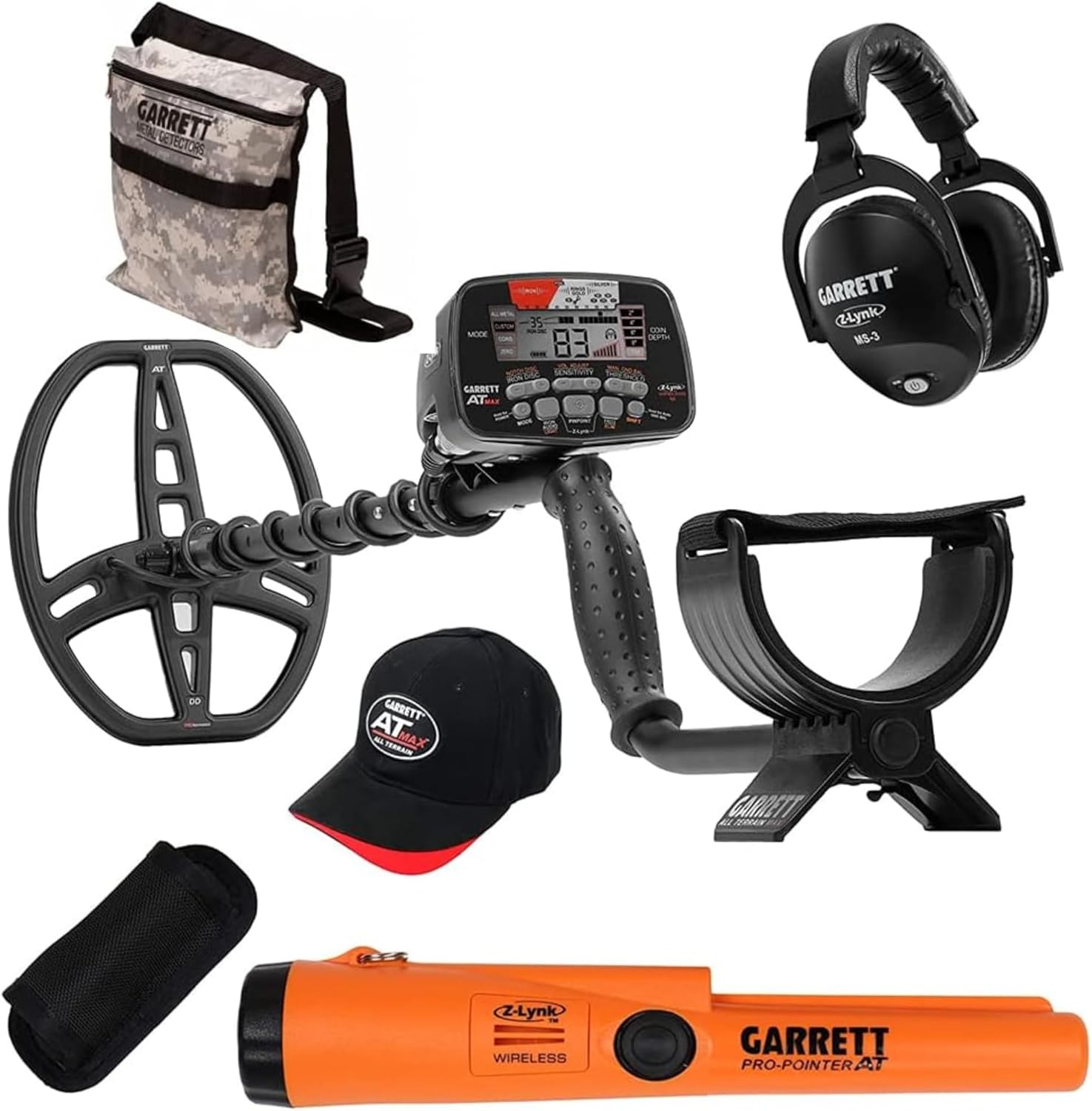 Amazon.com : Garrett at Max + at Pro-Pointer Z-Lynk + Camo Pouch Bundle ...