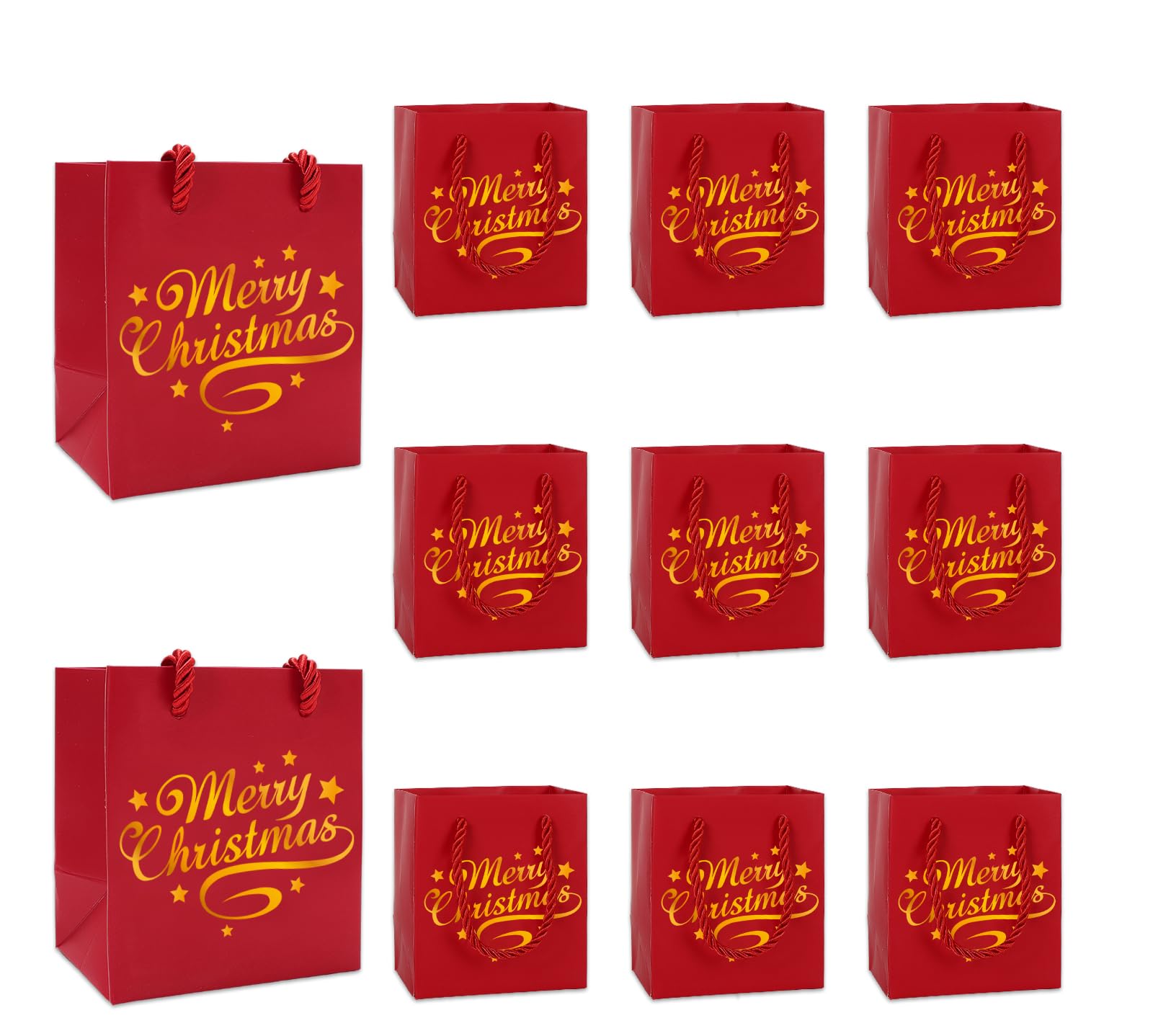 Amazon.com: JarThenaAMCS 30Pcs Christmas Mini Gift Bags with Handle ...