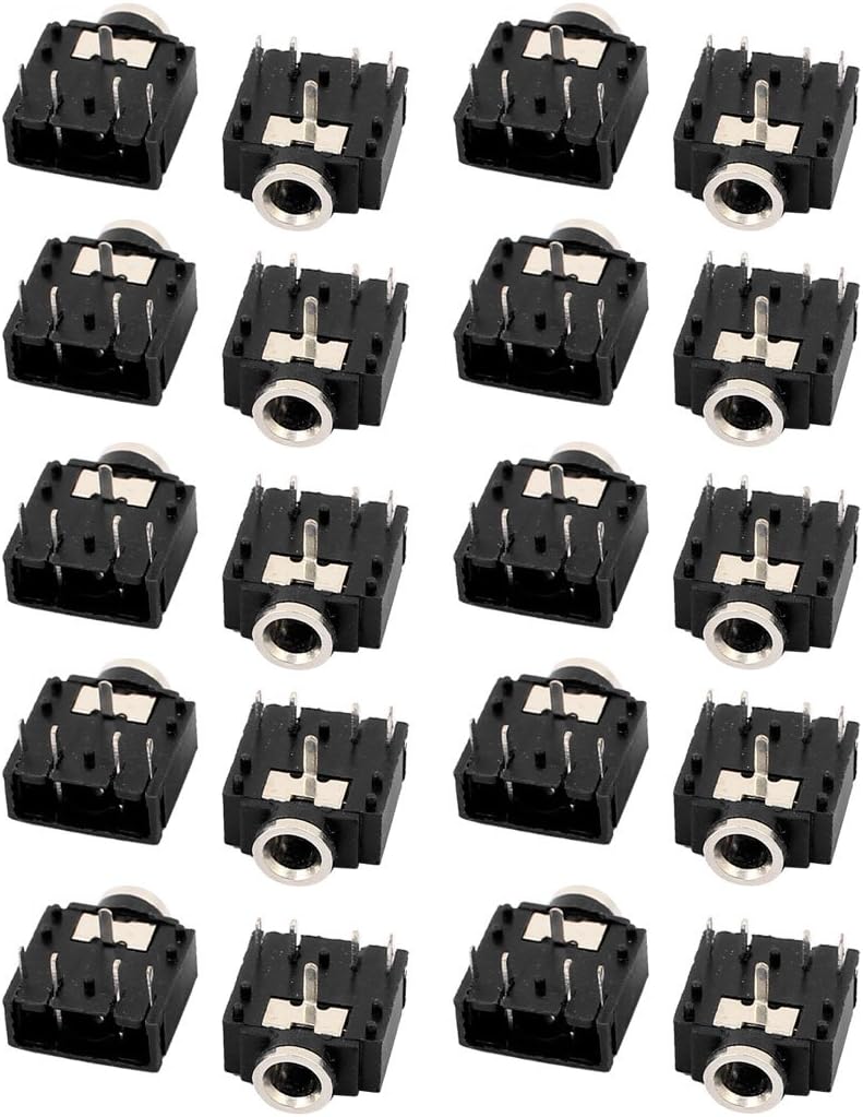 Amazon.com: uxcell 20 Pcs 3.5mm Female Stereo Audio Socket Cell Phone ...