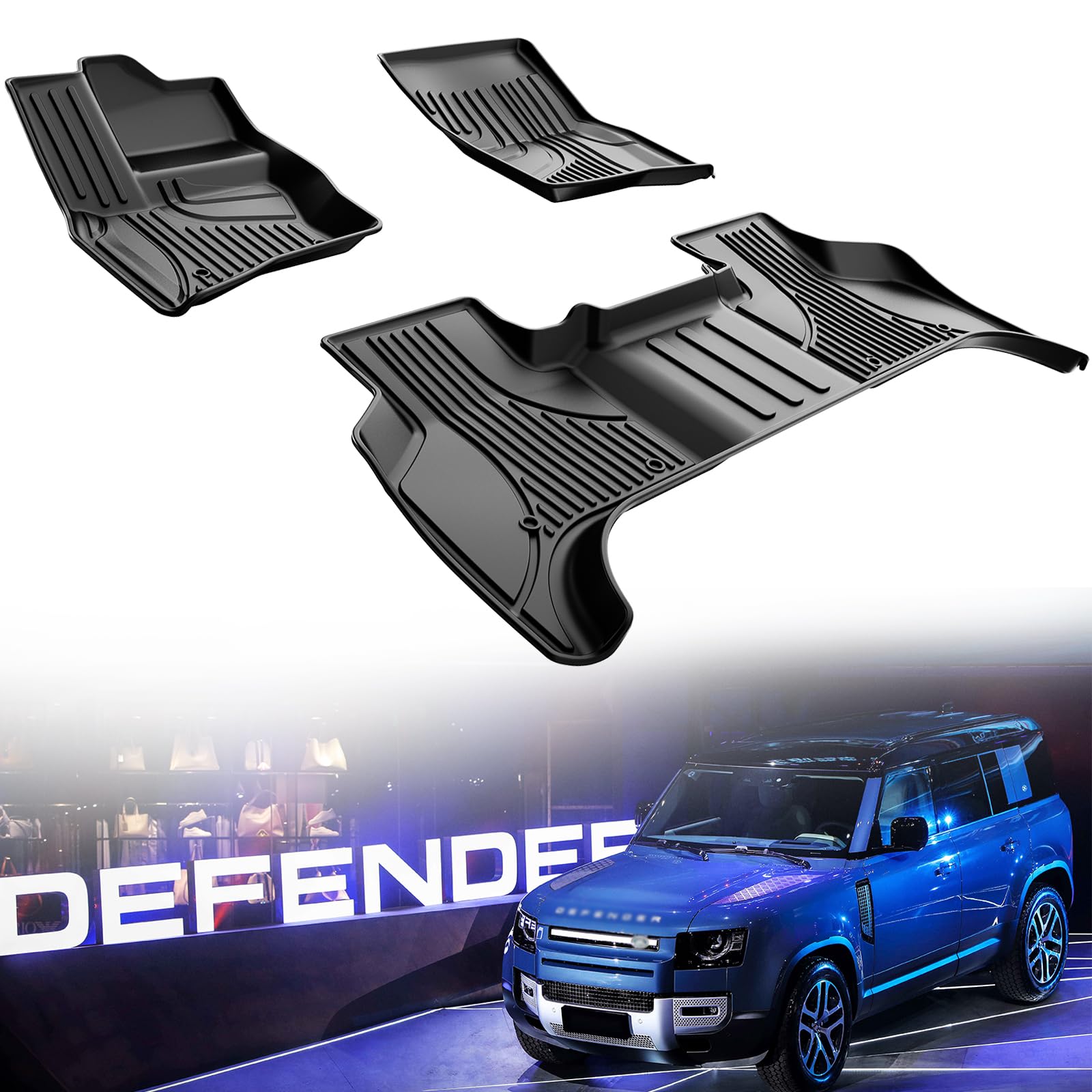 Amazon.com: Original 2020-2024 Defender 110 Floor Mats | Custom Fit Car ...