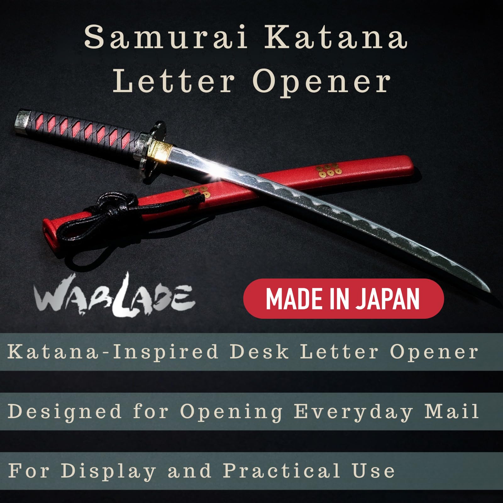 Snapklik.com : Wablade Japanese Samurai Katana Letter Opener For Desk ...