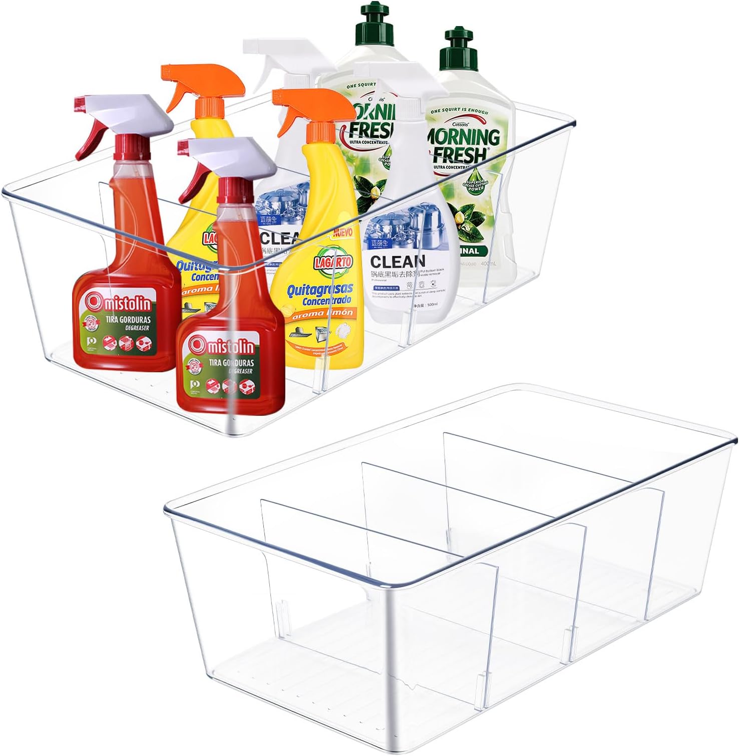 Amazon.com - Clear Containers for Organizing, Clear Storage Bins, Clear ...