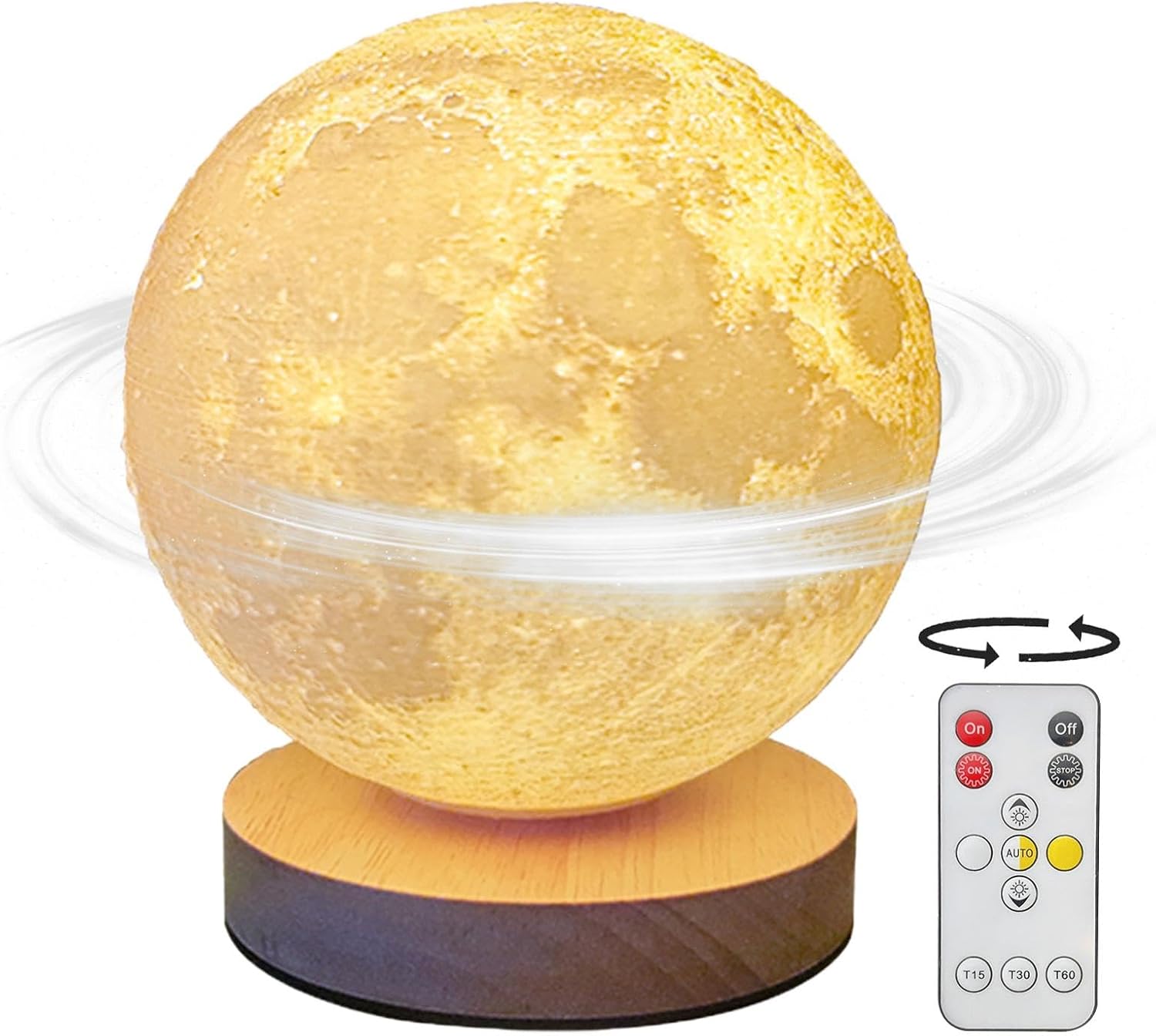 Moon Shaped Nightlight, Moon Night Light, 3D Printing Moon Light with ...