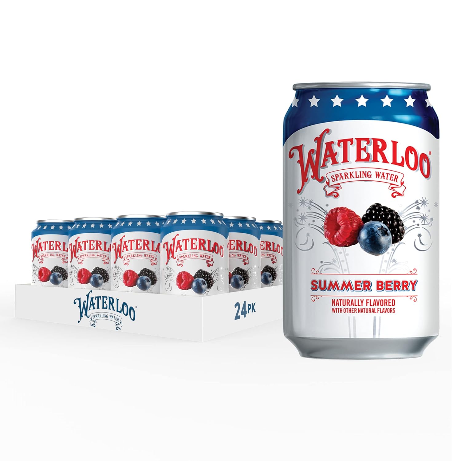 Amazon.com : Waterloo Sparkling Water, Summer Berry Naturally Flavored ...