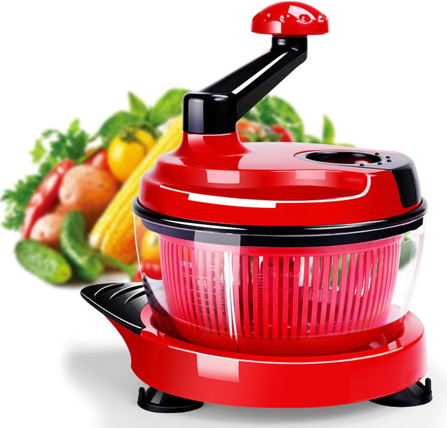 Amazon.com: ZABBOW Upgraded 10 Cup Hand Crank Food Processor,Heavy Duty ...