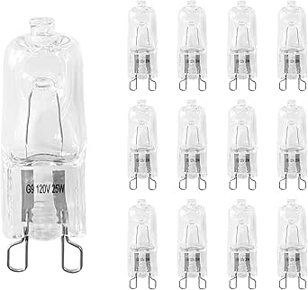 GEIparts G9 Halogen Bulb 25W 120V T4 JCD Type 2 Pin, Appliance Light ...
