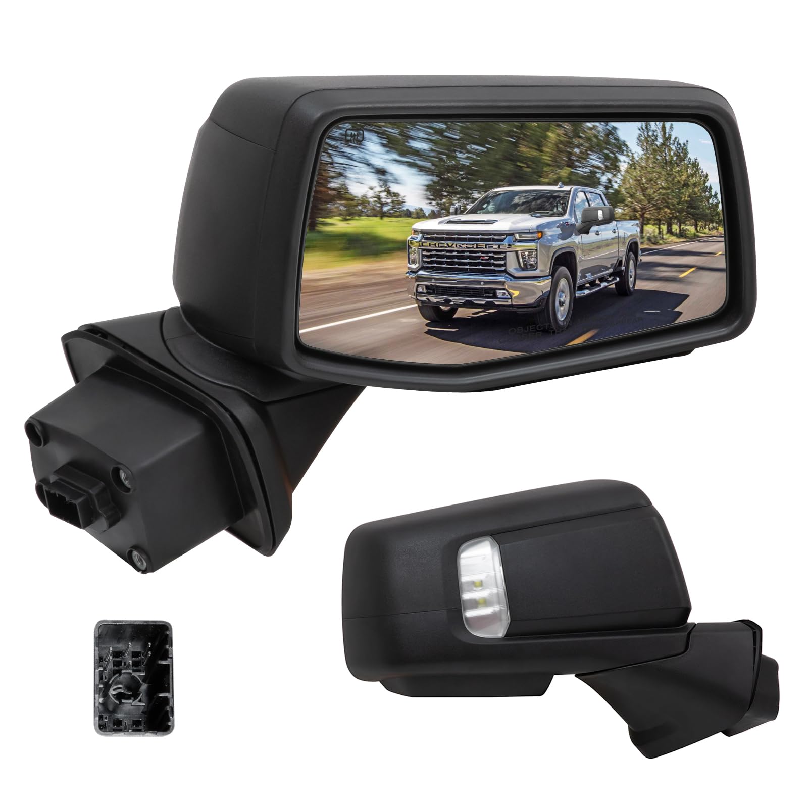 Amazon.com: Right Passenger Side Mirror Fits Chevy Silverado 1500 2019 ...