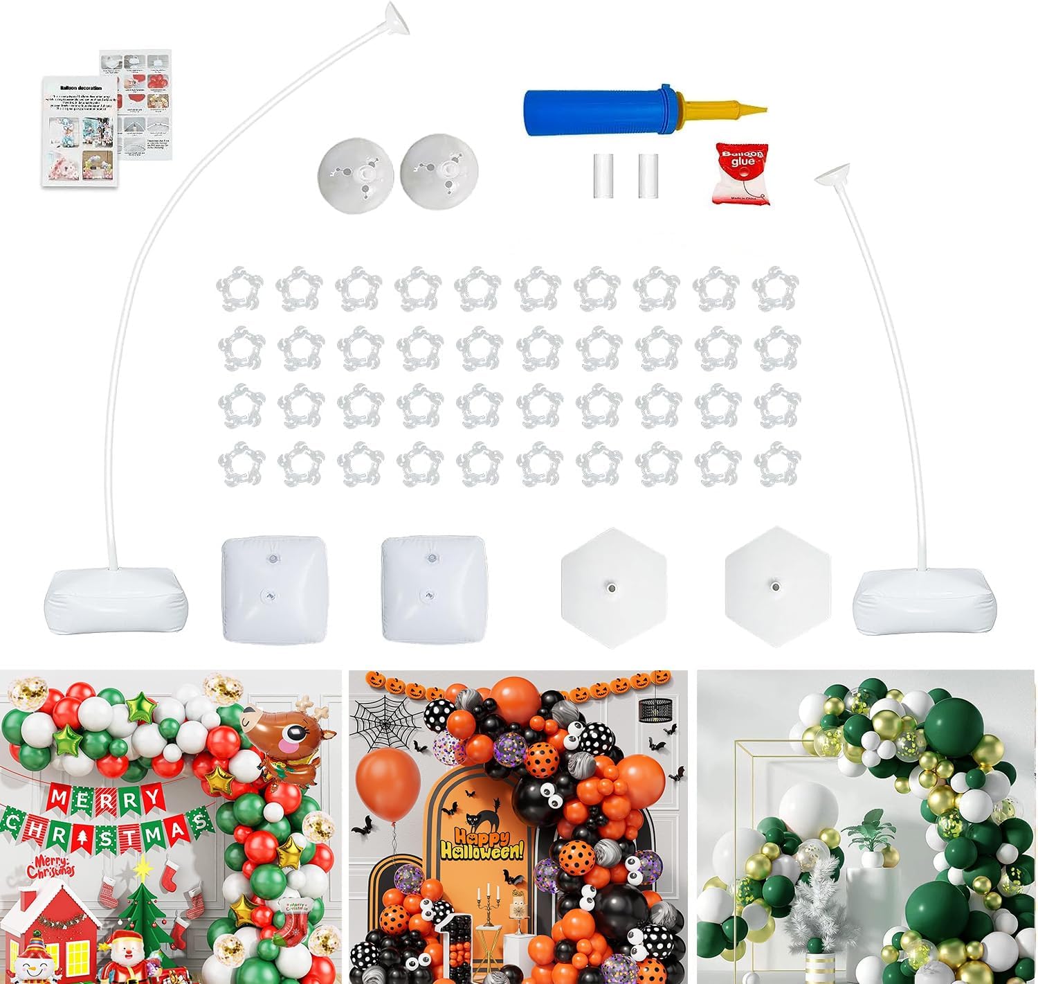 Amazon.com: Balloon Arch Stand - DIY Free Bending Shape 8.2FT & 5FT ...