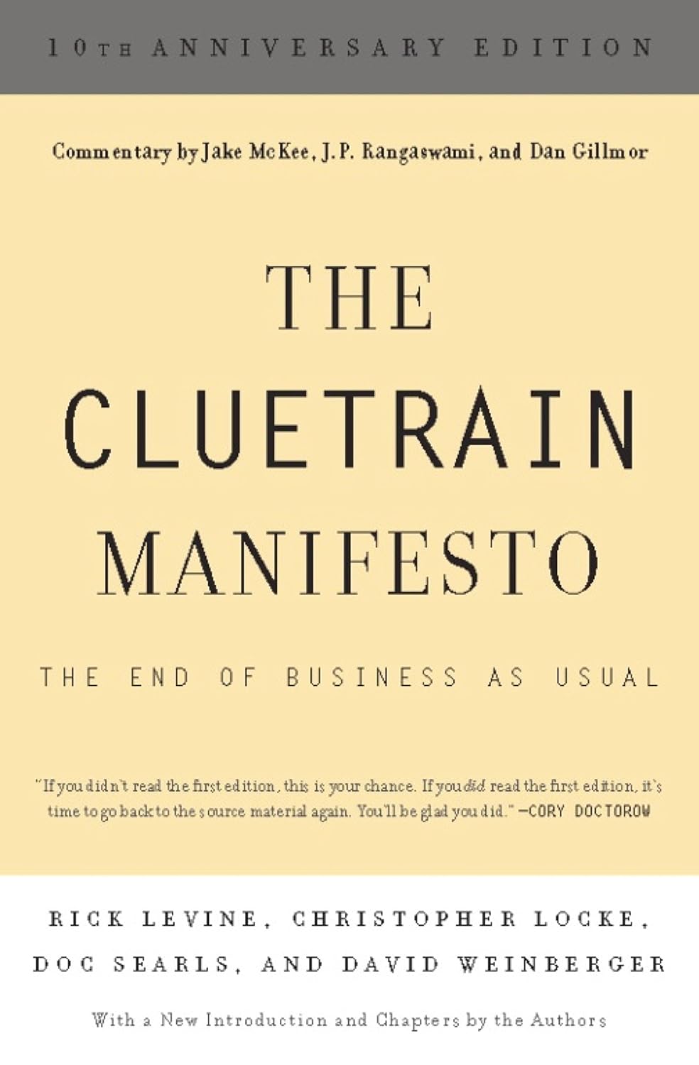 The Cluetrain Manifesto (10th Anniversary Edition) eBook : Weinberger ...