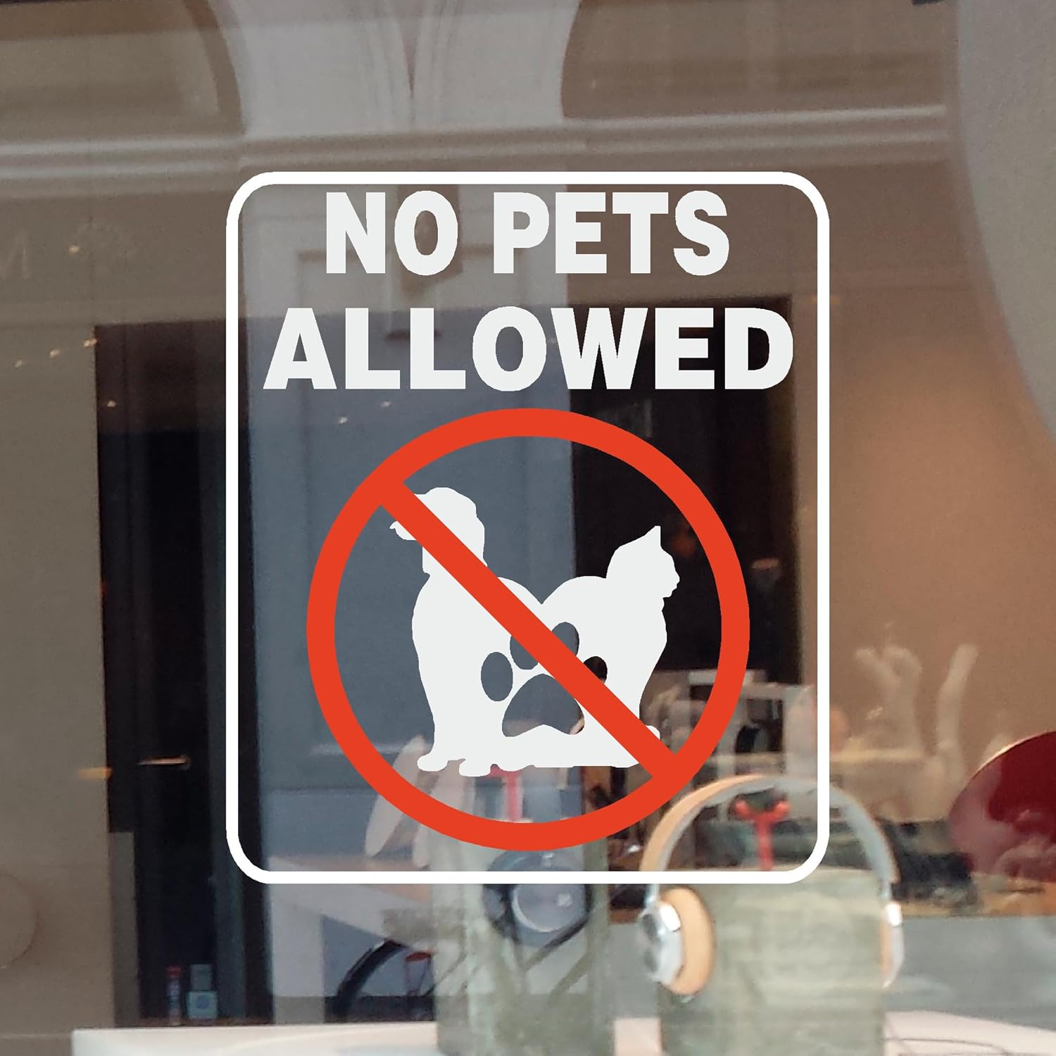 Amazon.com : JBY Graphics No Pets Allowed Door Entrance Sign Vinyl ...
