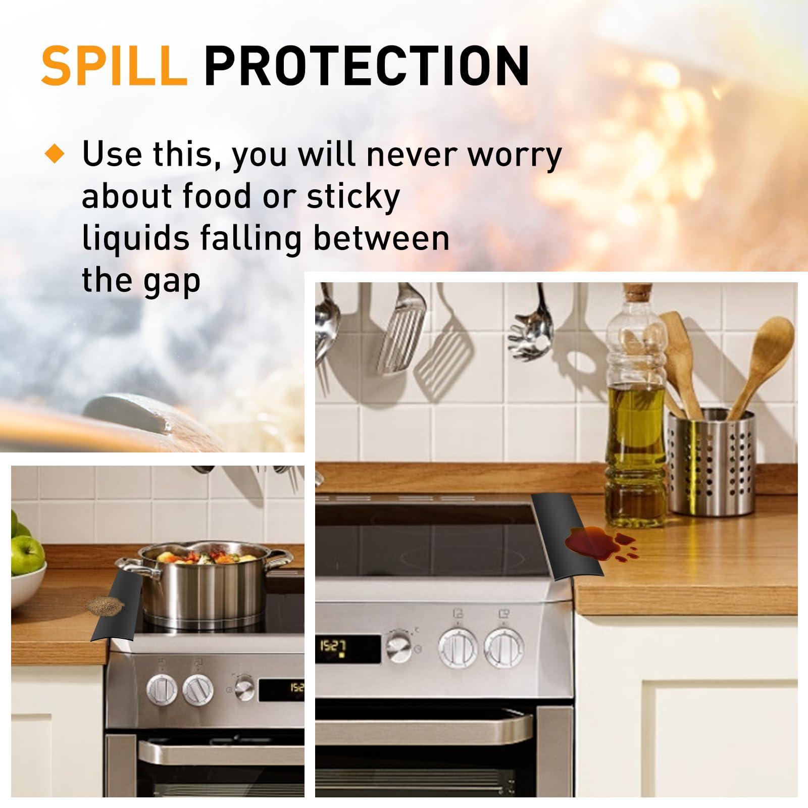 Snapklik.com : Silicone Gap Covers 2 Pack, 2024 New Heat Resistant ...