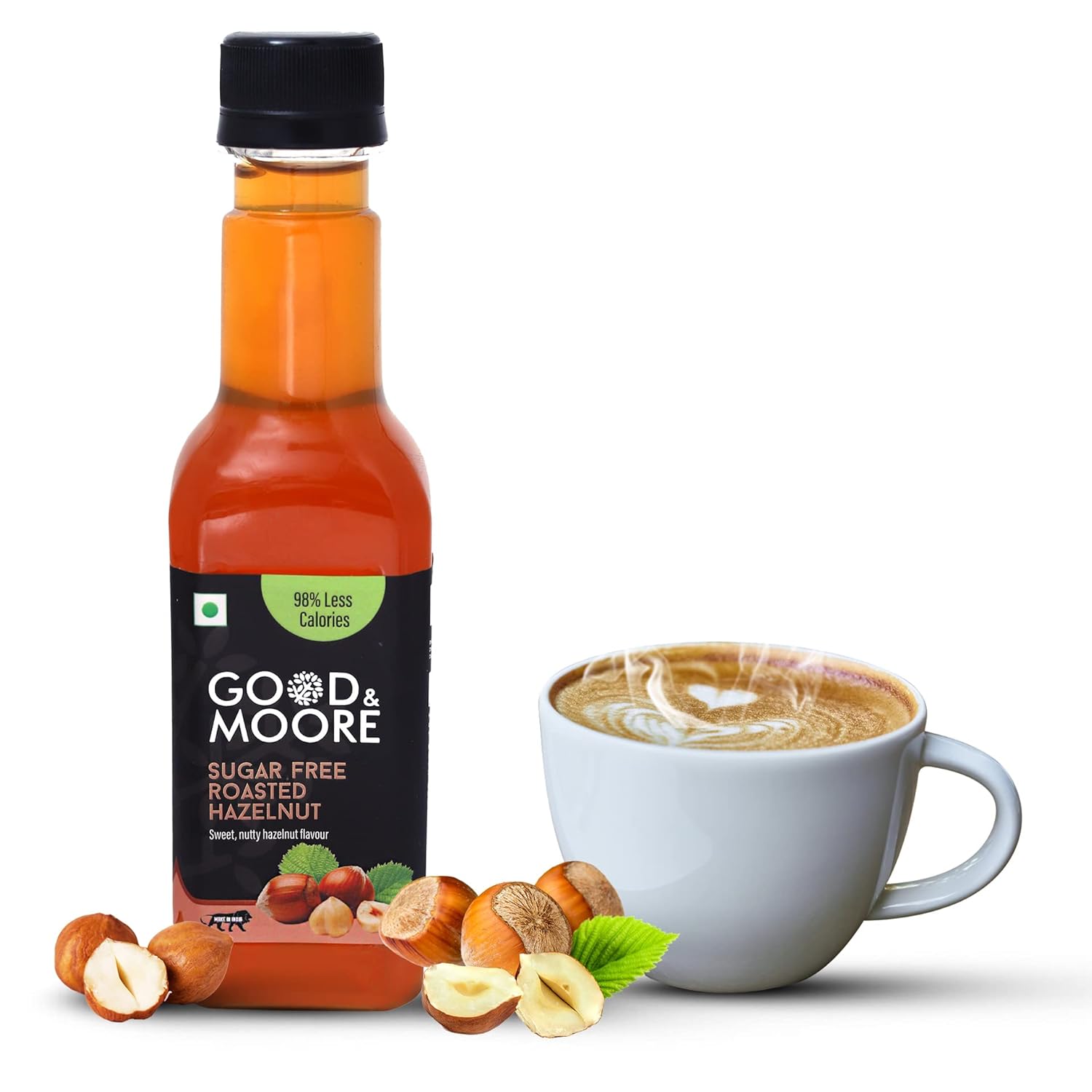 GOOD&MOORE Sugar Free Roasted Hazelnut Syrup | For Coffee, Milkshake ...