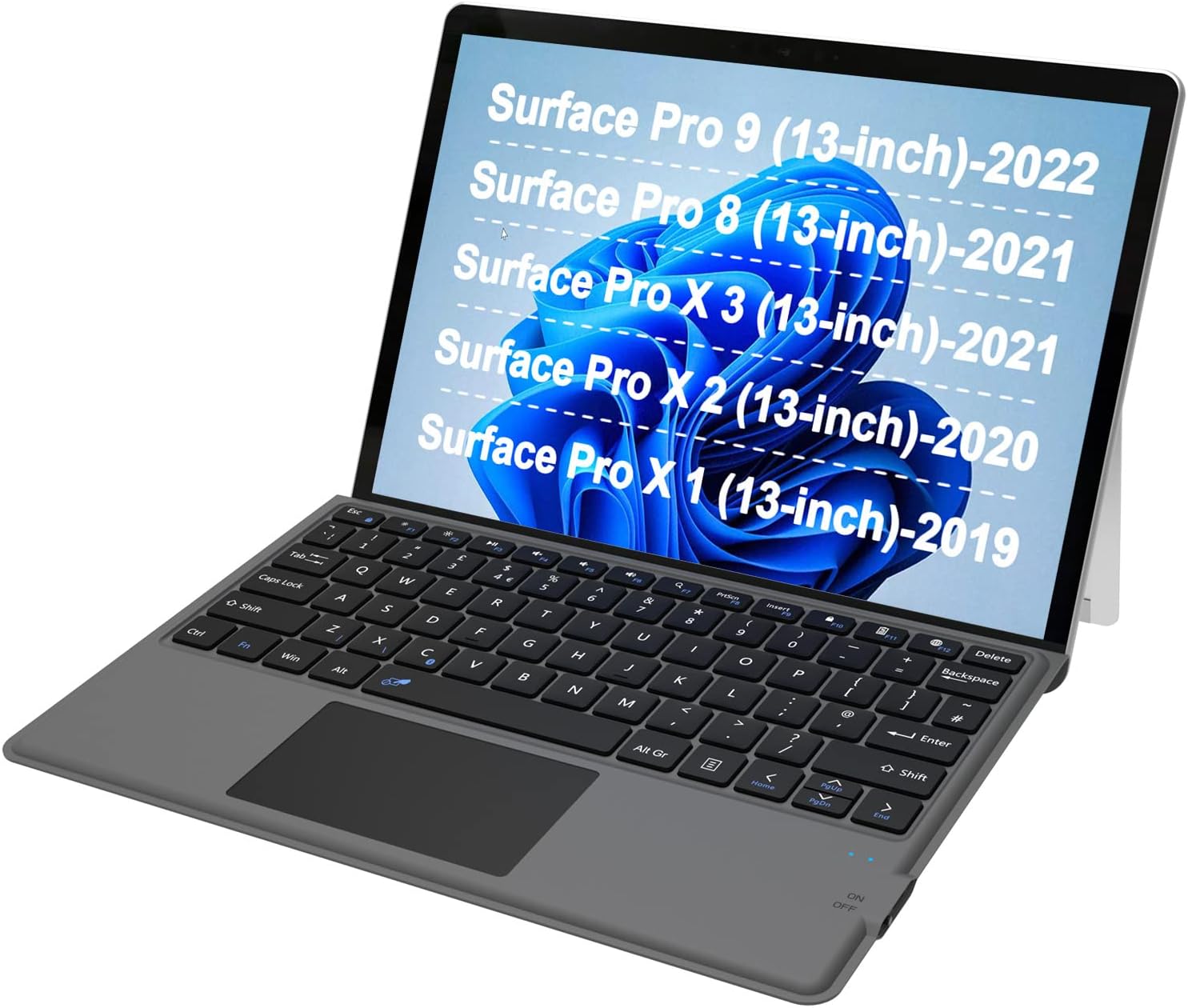 Microsoft Surface Go2 or Go3 - Type Cover - Black keyboard : Amazon.co ...