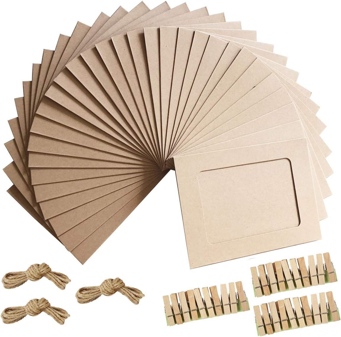APACALI 60 PCS Cardboard Photo Frames, 4x6 Inch Paper Photo Frame ...