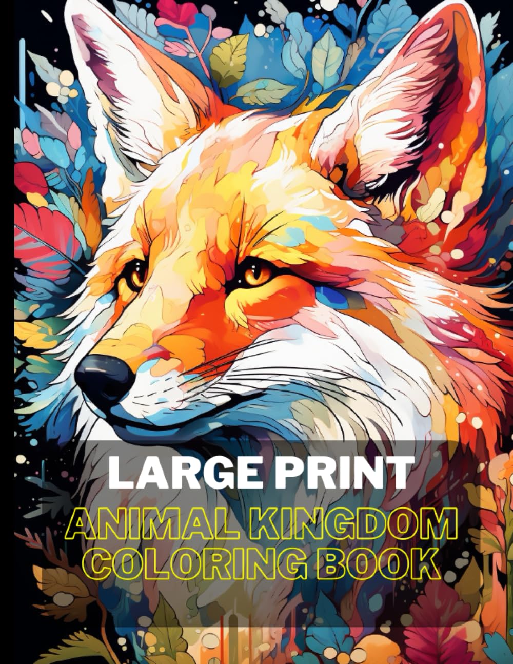 Amazon.com: Large Print Animal Kingdom Coloring Book: Stress Relieving ...
