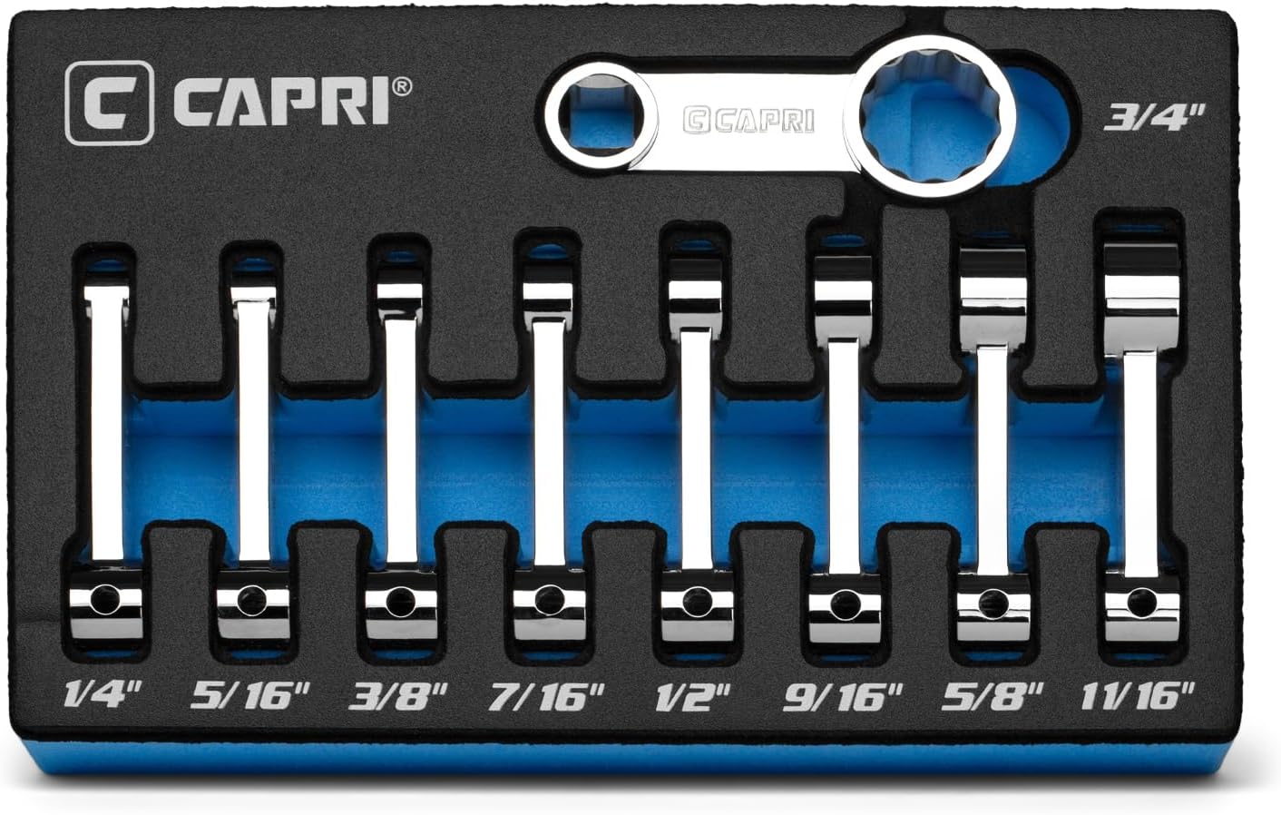 Capri Tools 3/8 in. Drive Torque Adapter Set, 12-Point Box End, 1/4 to ...