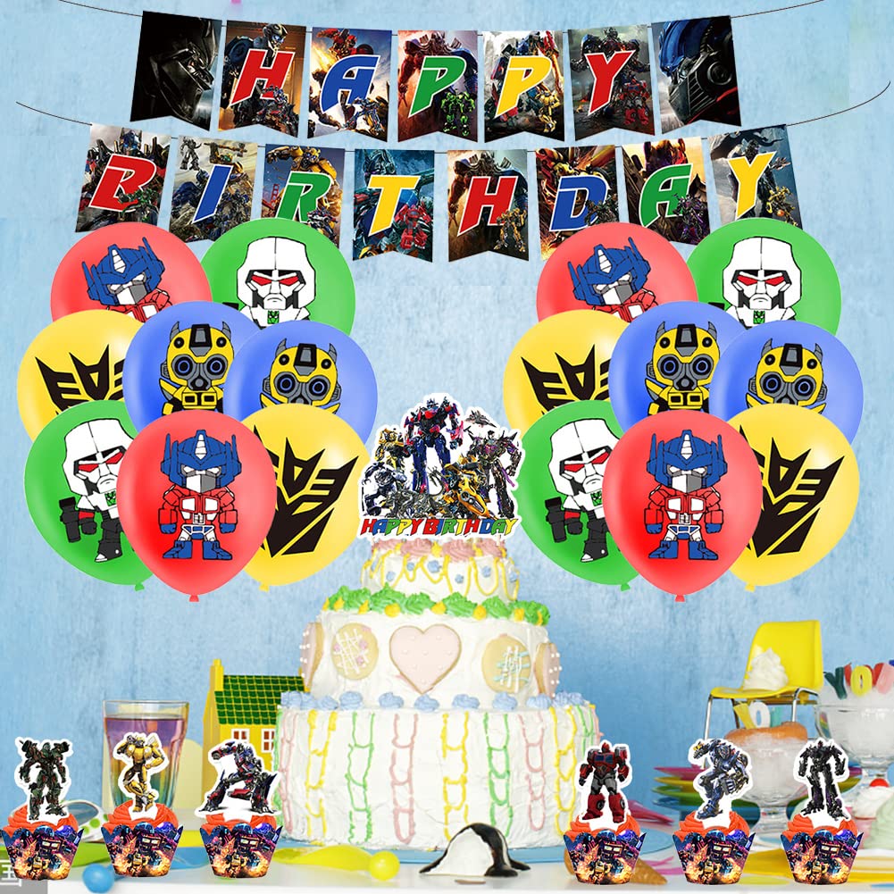 Transformers Birthday Banner Transformers Party Supplies – Treasures