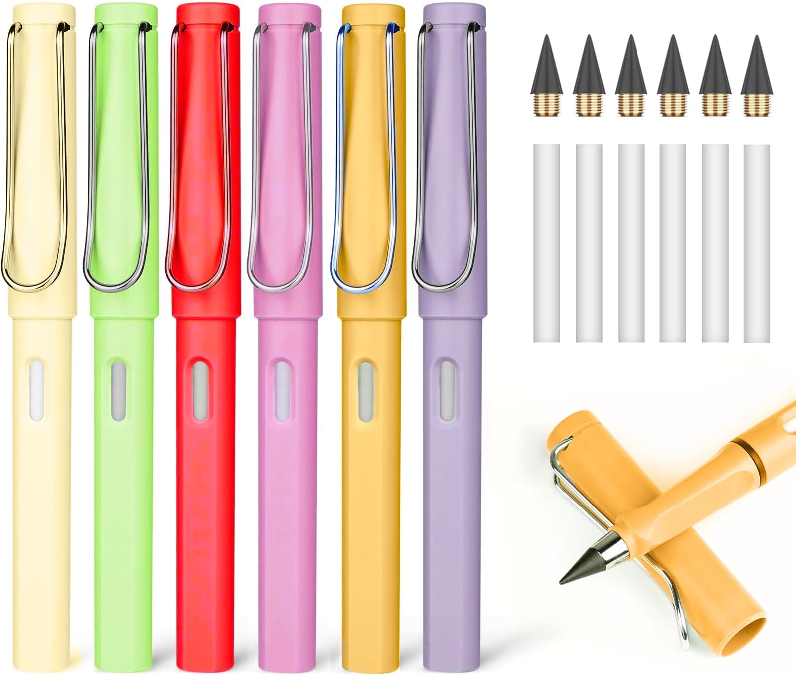 DOETYD 6pcs Infinity Pencils Durable Writing Everlasting Pencil Forever ...