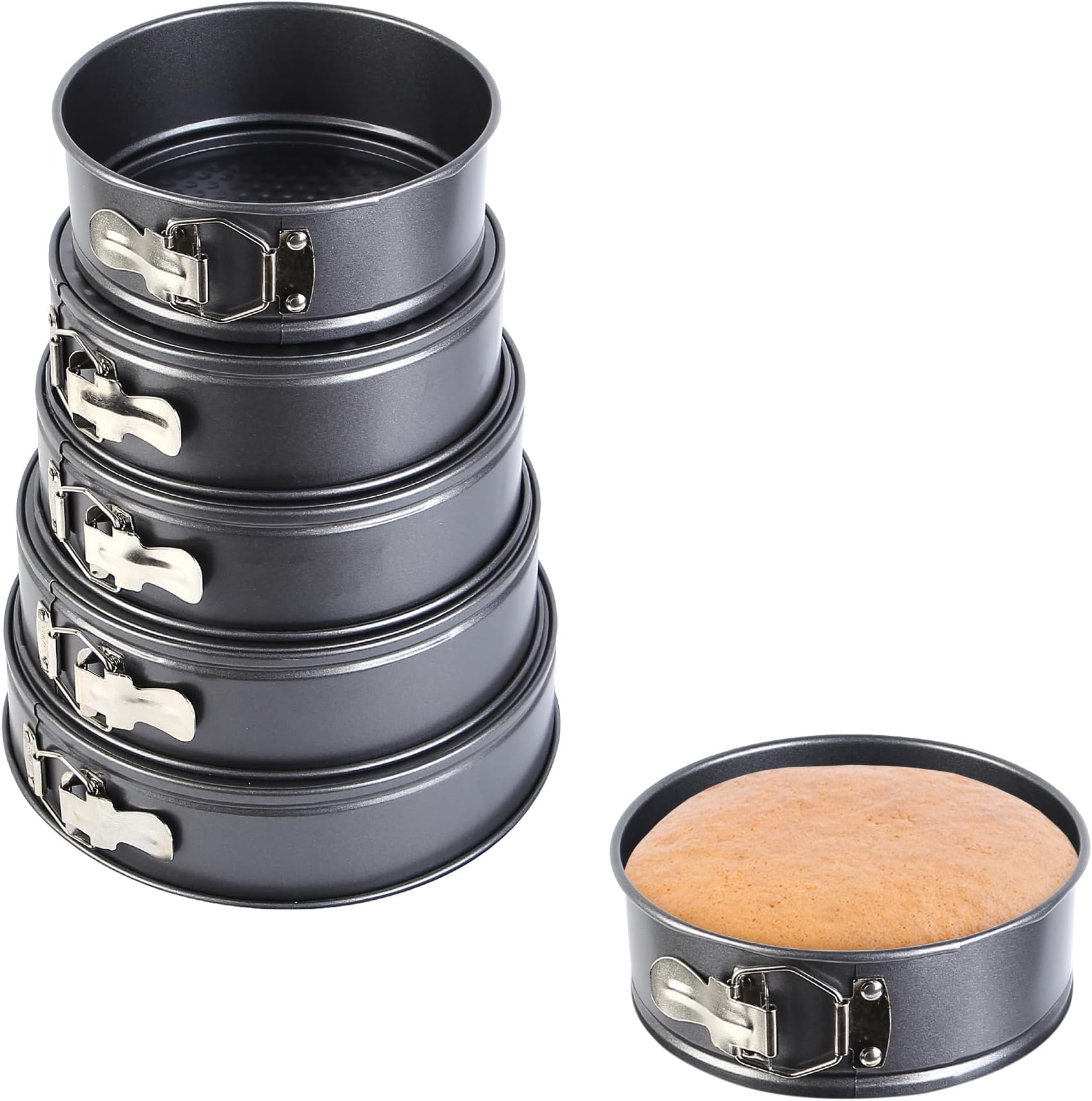 Amazon.com: Elbee Home Springform Pan Set, Round Nonstick, Carbon Steel ...