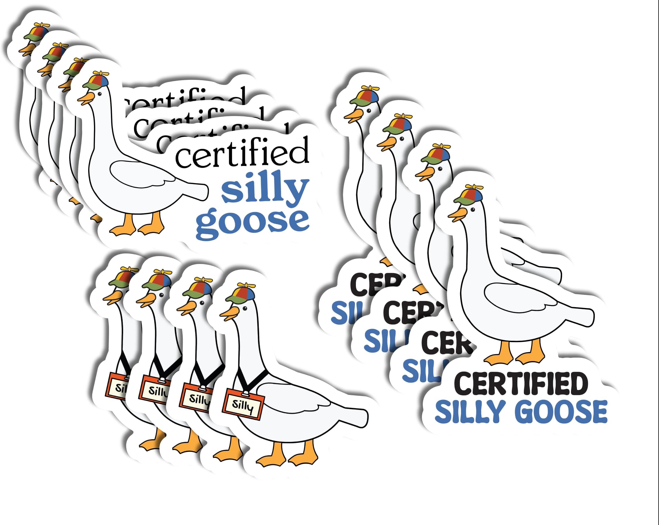 Amazon.com: Dinifee 2 Sheets 20 Pcs Silly Goose Stickers for Water ...