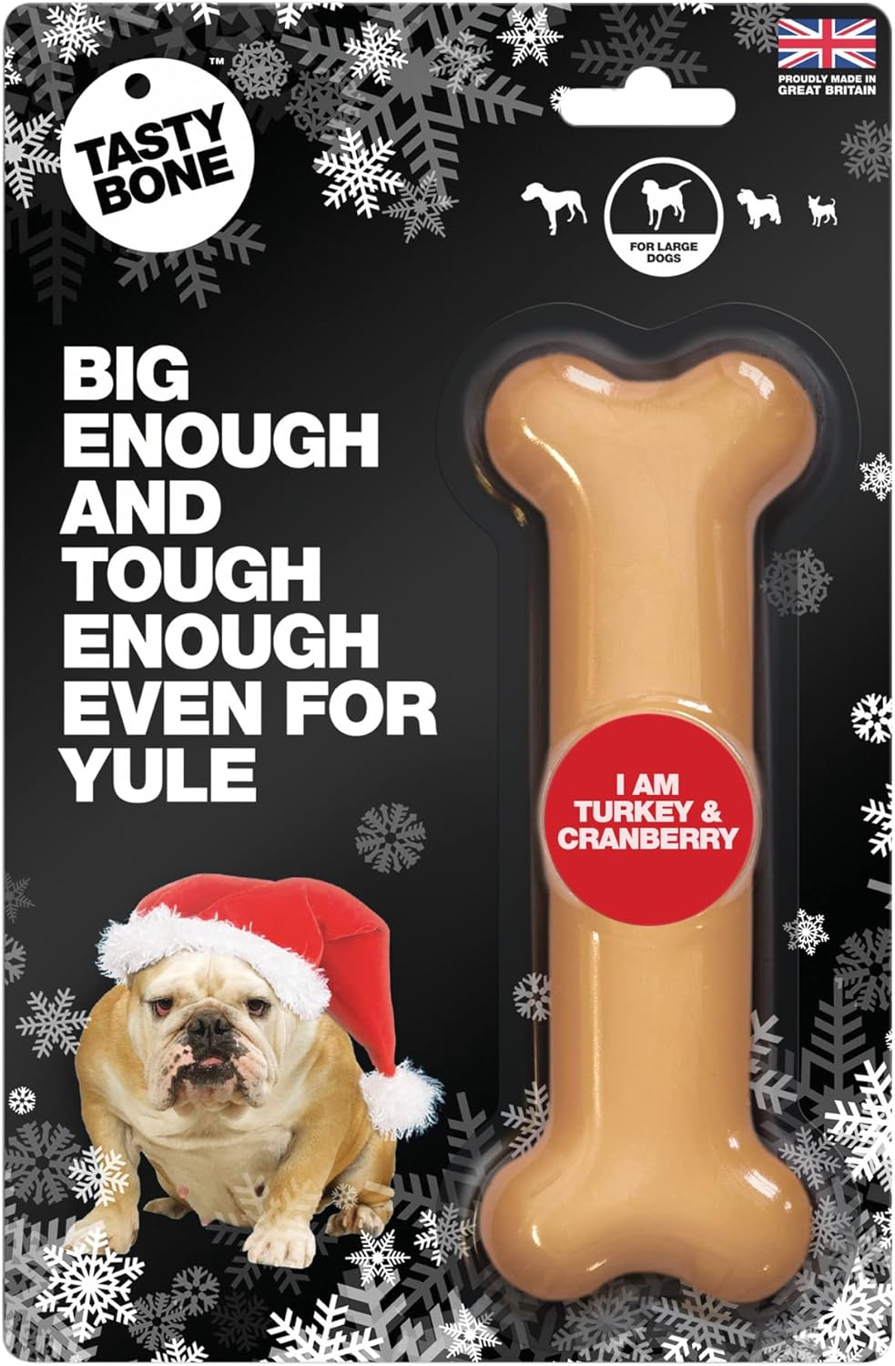 TastyBone Festive Nylon Dog Chew Toy for Large Dogs (Turkey & Cranberry ...
