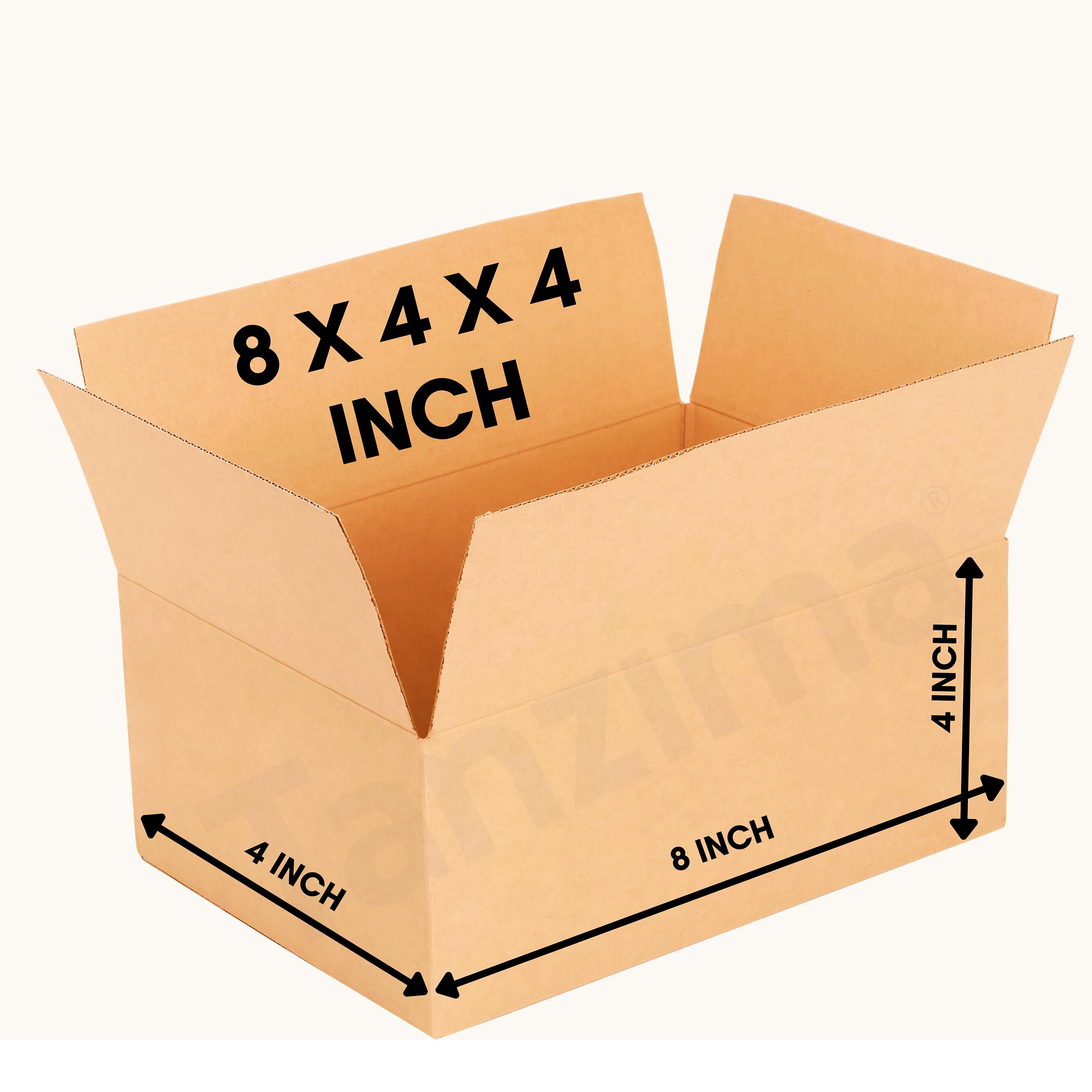 Tanzima Brown 3 Ply Corrugated Box - 8X4X4 Inches, for Secure Storage ...