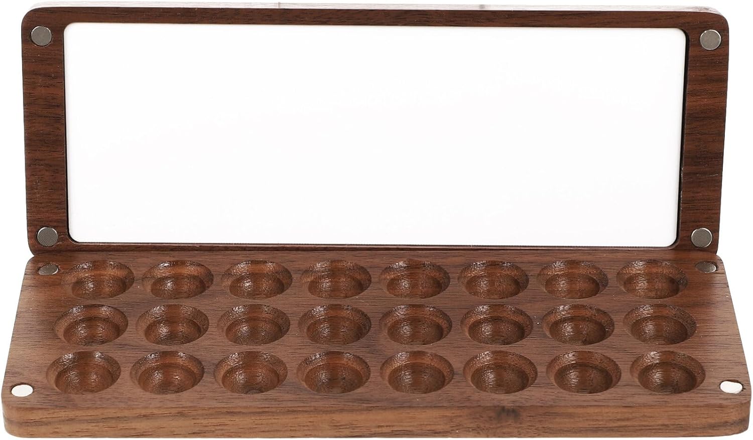 Amazon.com: Sewroro Wooden Palette Travel Paint Case Watercolor Paint ...